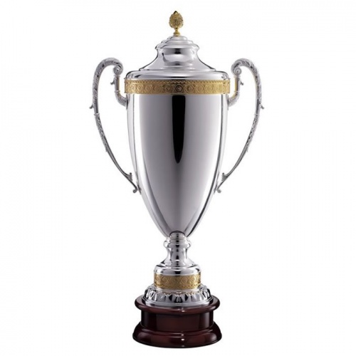 32in Large Silver Trophy Cup with Gold Fittings - Awards Trophies Supplier