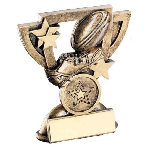 Rugby Shield Award with Engraving Plaque - Awards Trophies Supplier