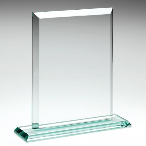 Jade Glass Rectangular Plaque with Bevelled Edges - Awards Trophies ...
