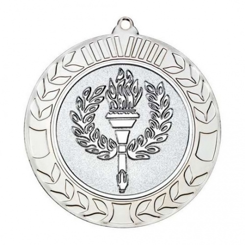 70mm Silver Medal with Laurel Wreath Border - Awards Trophies Supplier