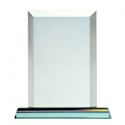 6.75in Jade Flat Glass Plaque in Rectangular Design - Awards Trophies ...