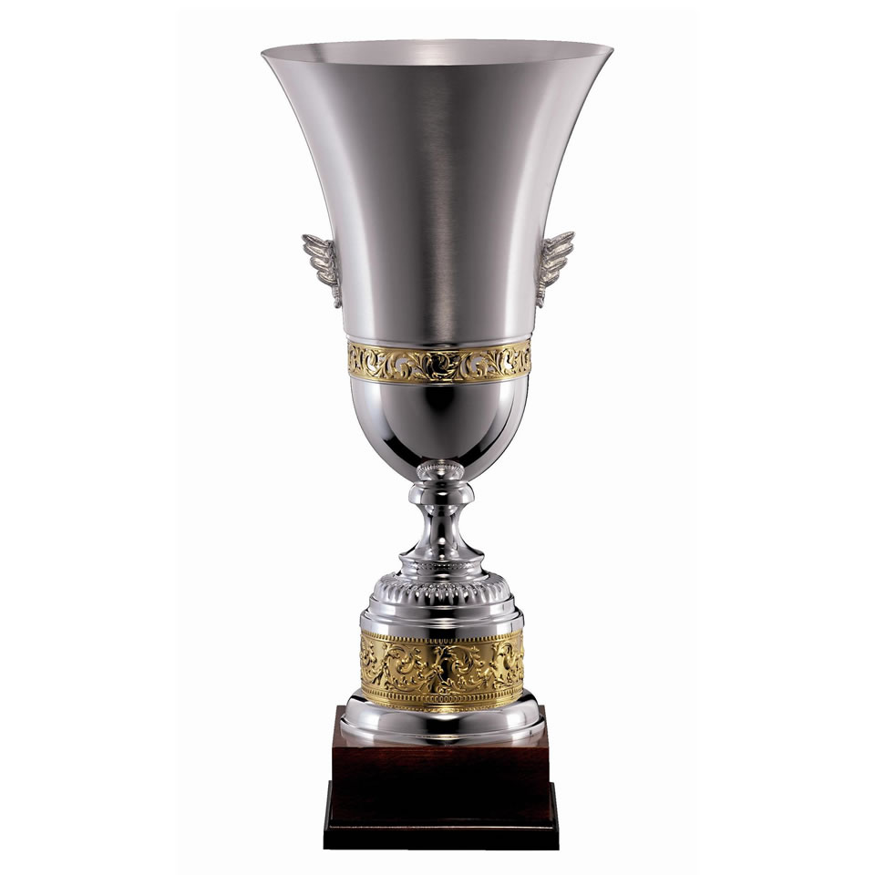 Silver Trophy Vase on Square Base - Awards Trophies Supplier