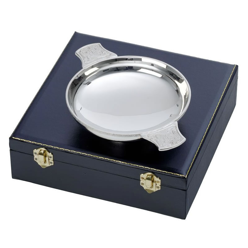 6in Silver Quaich Bowl with Deluxe Presentation Case - Awards Trophies ...