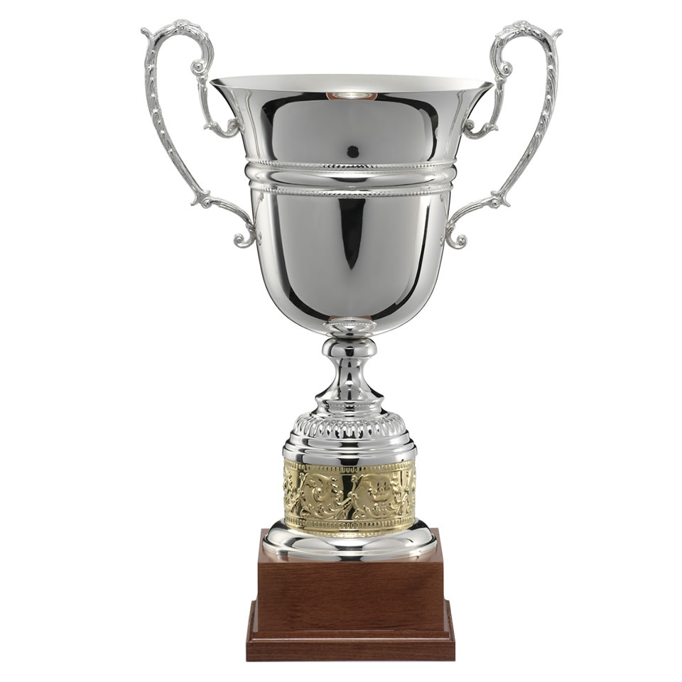 Large Silver & Gold Plated Trophy 1444 - Awards Trophies Supplier