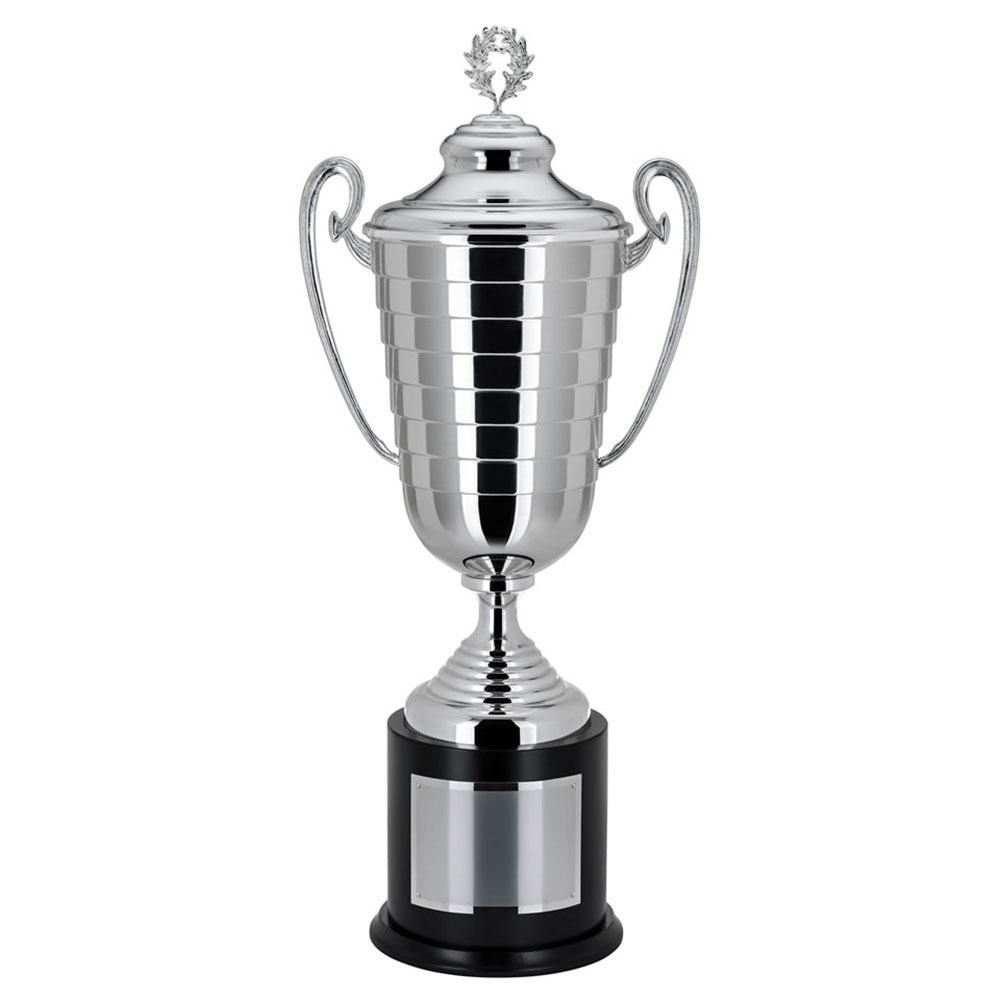 95cm Silver Plated Lidded Trophy on Circular Plinth 1734 - Awards ...