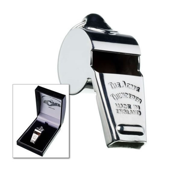 50mm Silver Plated Acme Thunderer Whistle - Awards Trophies Supplier