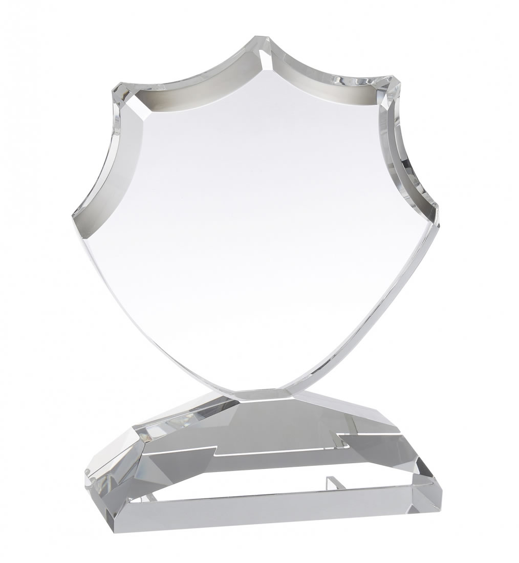 Clear Optical Crystal Shield Award AC64 - Awards Trophies Supplier