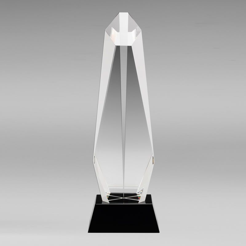 Clear & Black Glass Column Award CBG9 - Awards Trophies Supplier