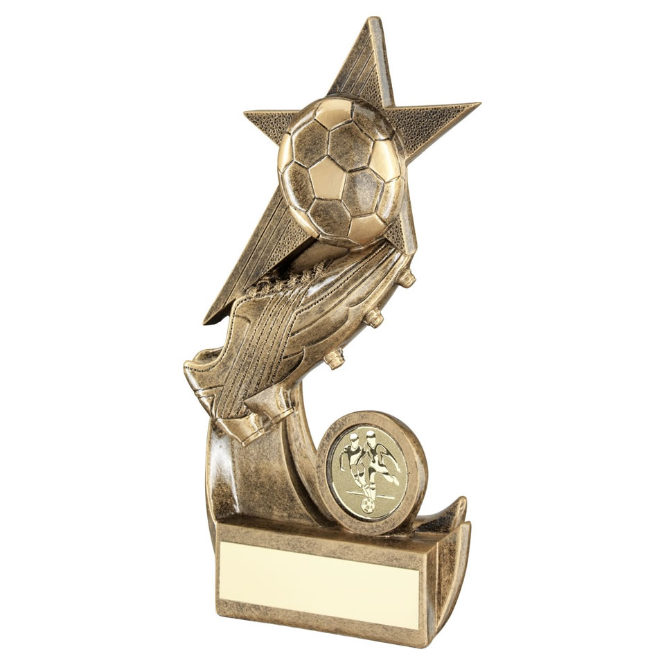 Football Bronze & Gold Star Trophy RF241 - Awards Trophies Supplier