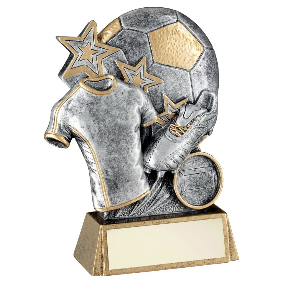 Football Pewter & Gold Trophy RF561 - Awards Trophies Supplier