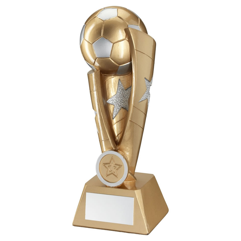 Football Silver & Gold Star Trophy RF899 - Awards Trophies Supplier