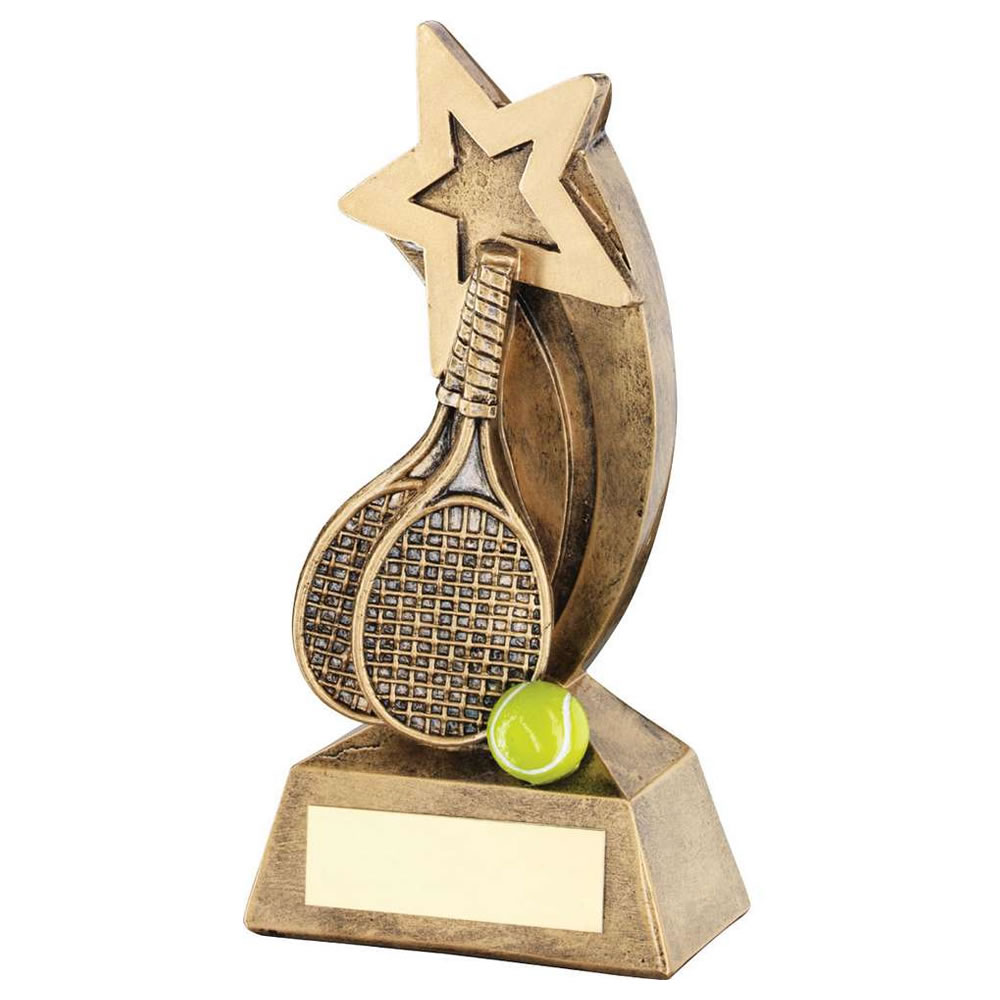 Resin Bronze Tennis Shooting Star Trophy - Awards Trophies Supplier