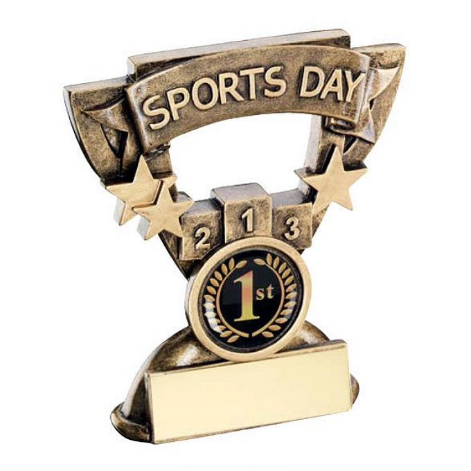 School Sports Day Trophy with Base Plaque - Awards Trophies Supplier