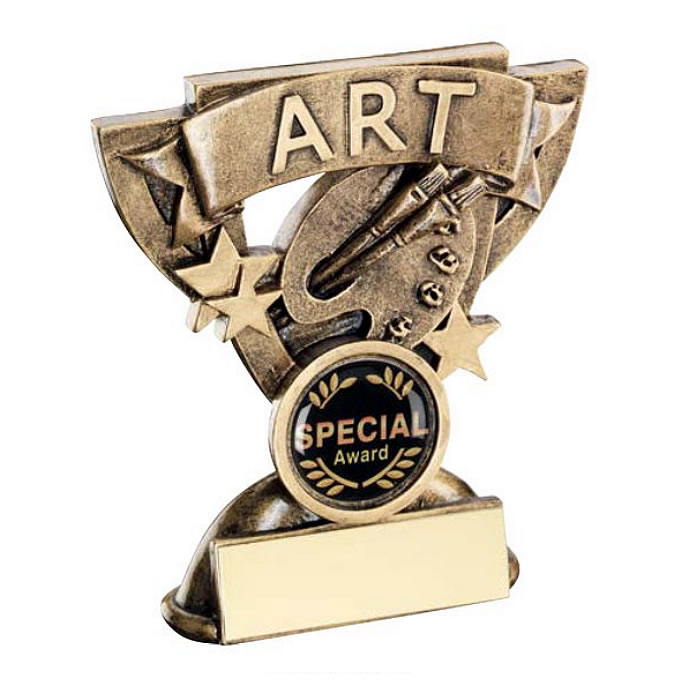 School Art Trophy with Base Plaque - Awards Trophies Supplier