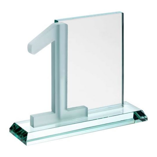 Glass Golf Number One Awards Plaque - Awards Trophies Supplier