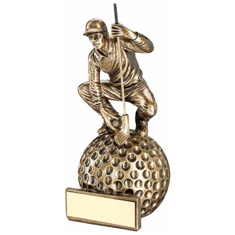 Bronze Golf Figure Trophy RF258 - Awards Trophies Supplier