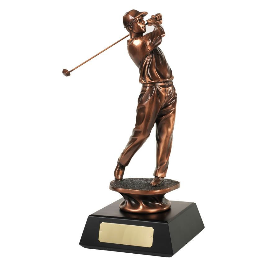 The Golfer Golf Figure Award in Bronze Finish - Awards Trophies Supplier