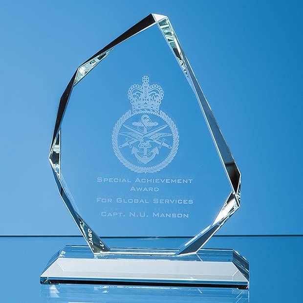 Engraved Clear Crystal Summit Award - Awards Trophies Supplier